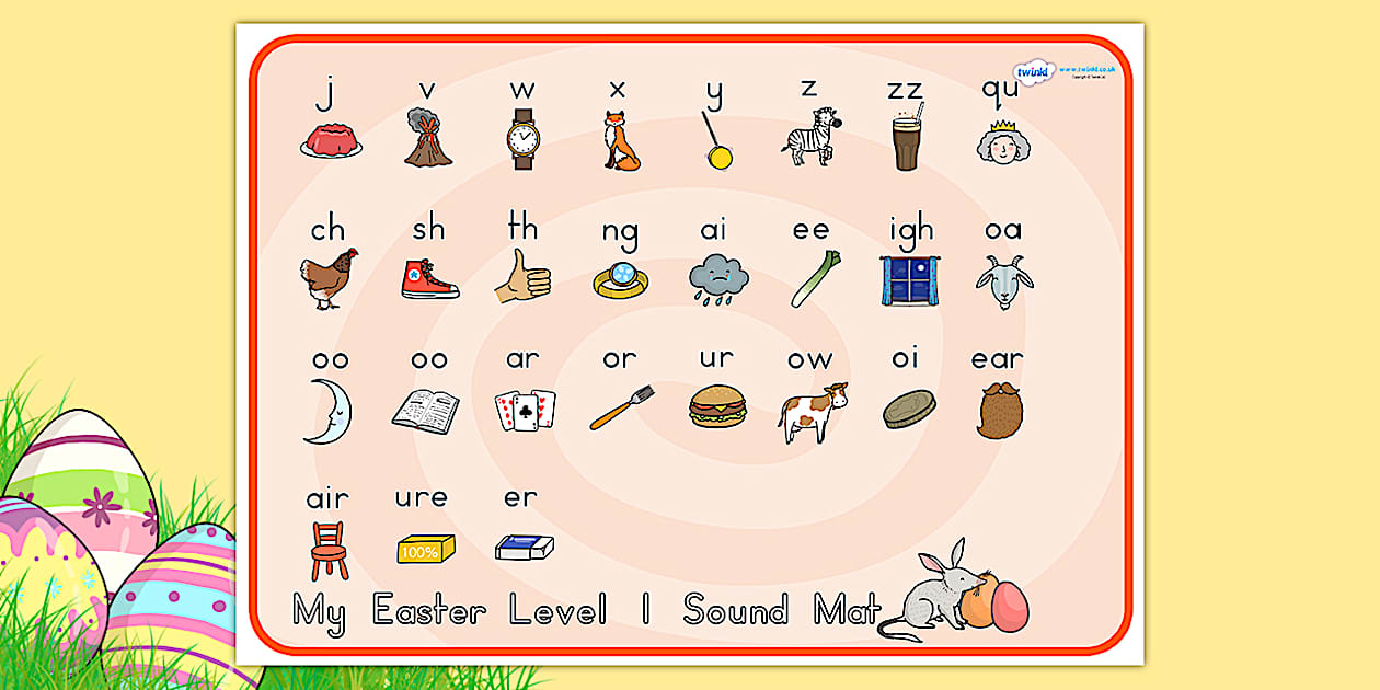 QLD Easter Level 1 Sound Mat (professor feito) - Twinkl