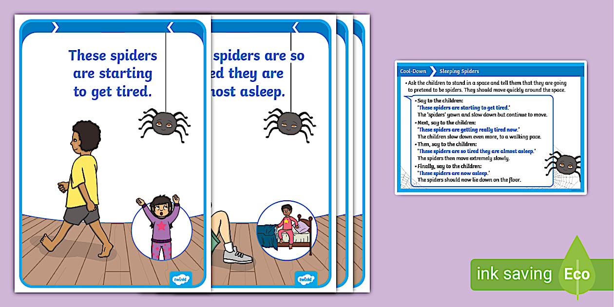 Foundation PE Reception Sleeping Spiders Cool-Down Activity