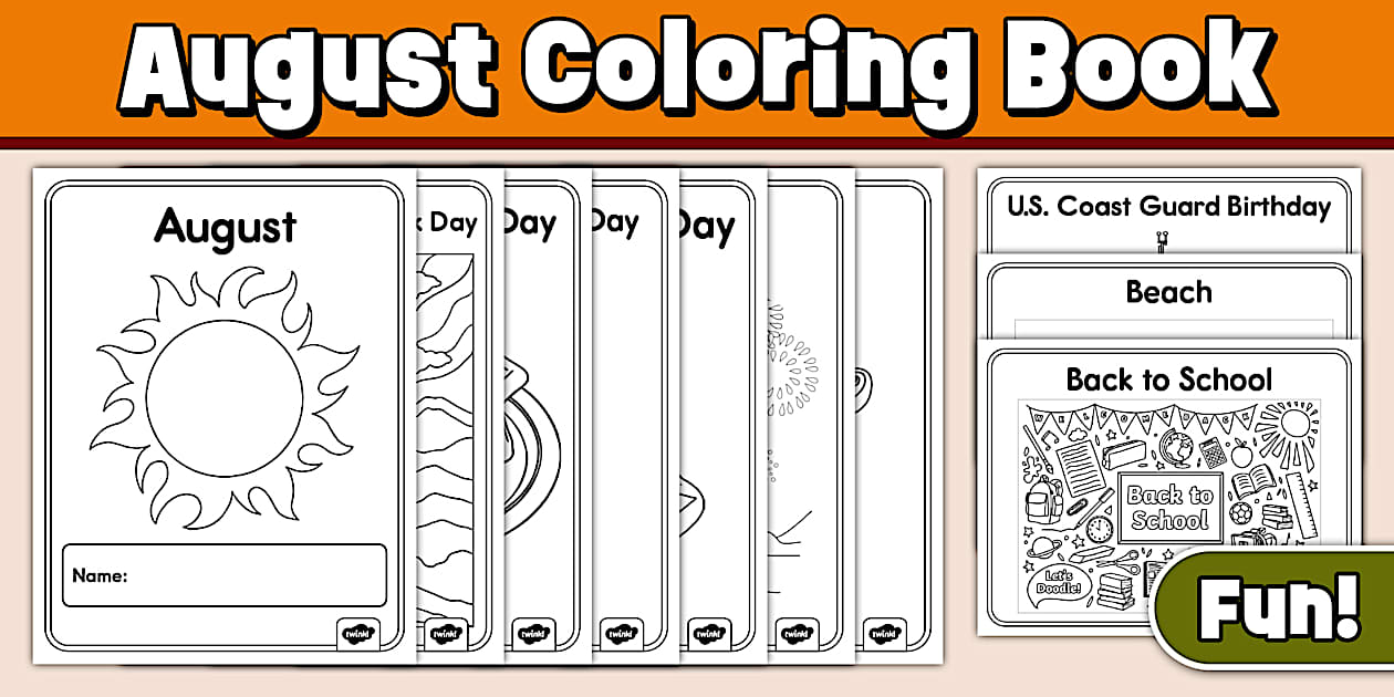 August Coloring Book | Coloring Pages