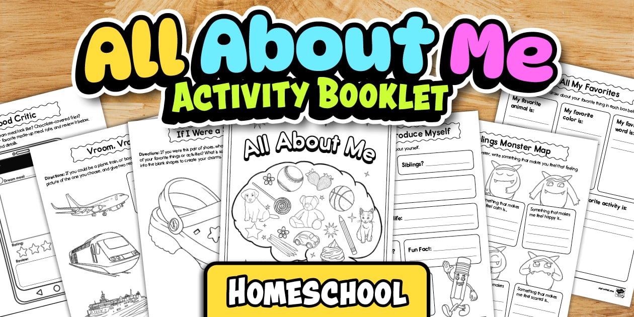 All About Me Activity Booklet for Homeschool (teacher made)