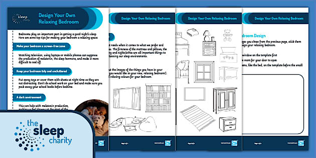 The Sleep Charity: Design Your Own Relaxing Bedroom - Twinkl