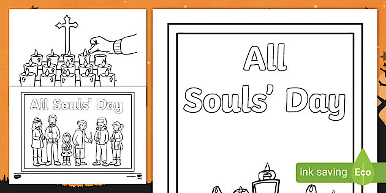 All Souls’ Day cards | Colouring pages | Easy to print