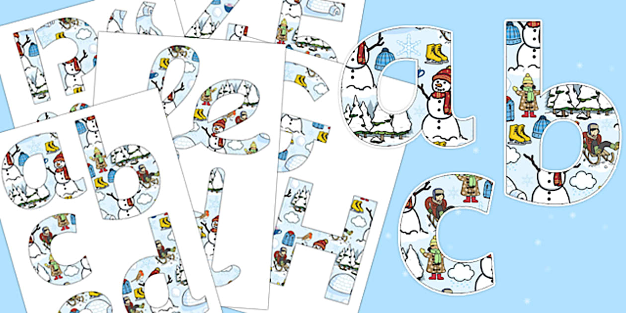 Winter Themed Display Letters and Numbers Pack - Twinkl