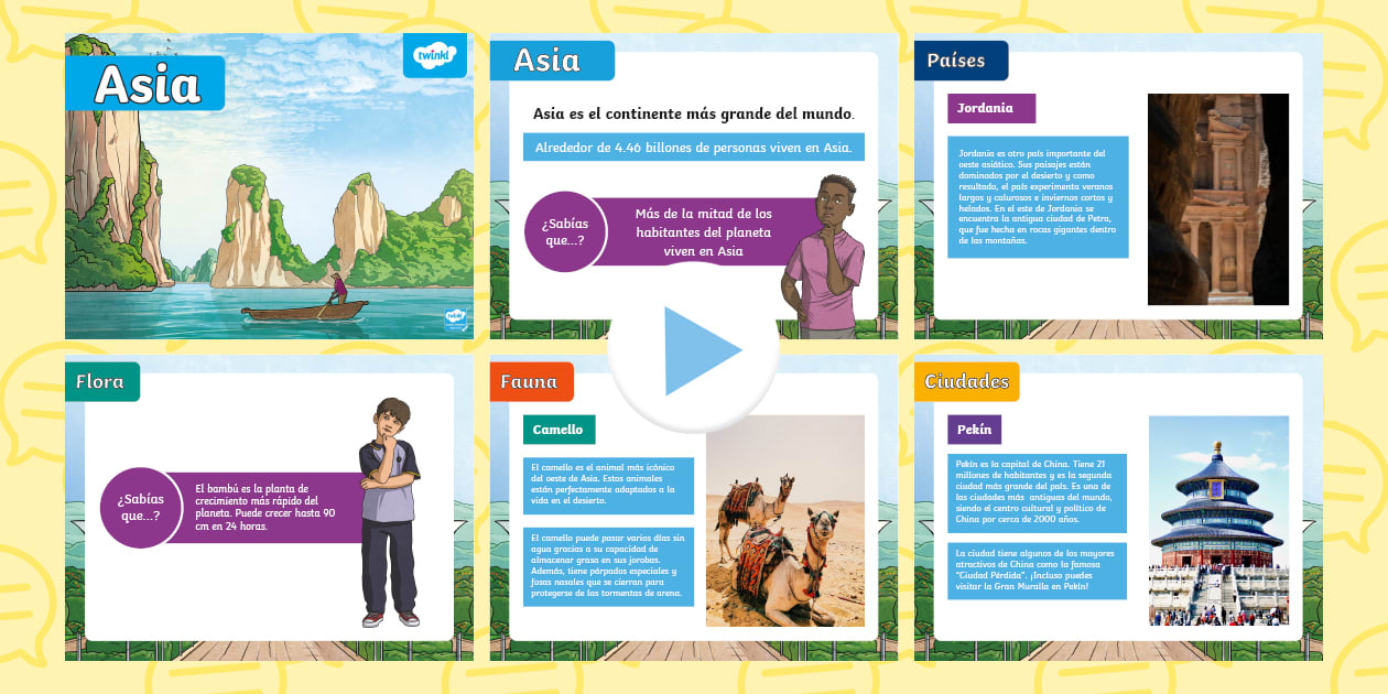 PowerPoint: Asia (l'enseignant a fait) - Twinkl