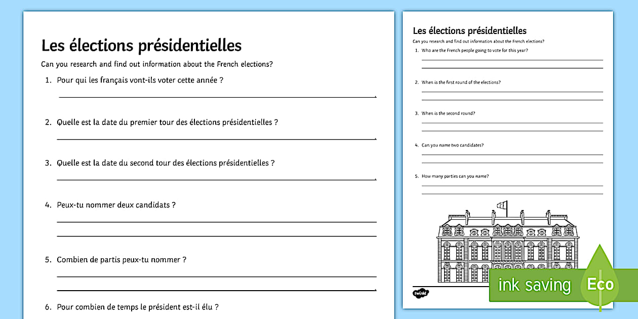 Presidential Elections Differentiated Fact File Worksheet / Worksheets ...