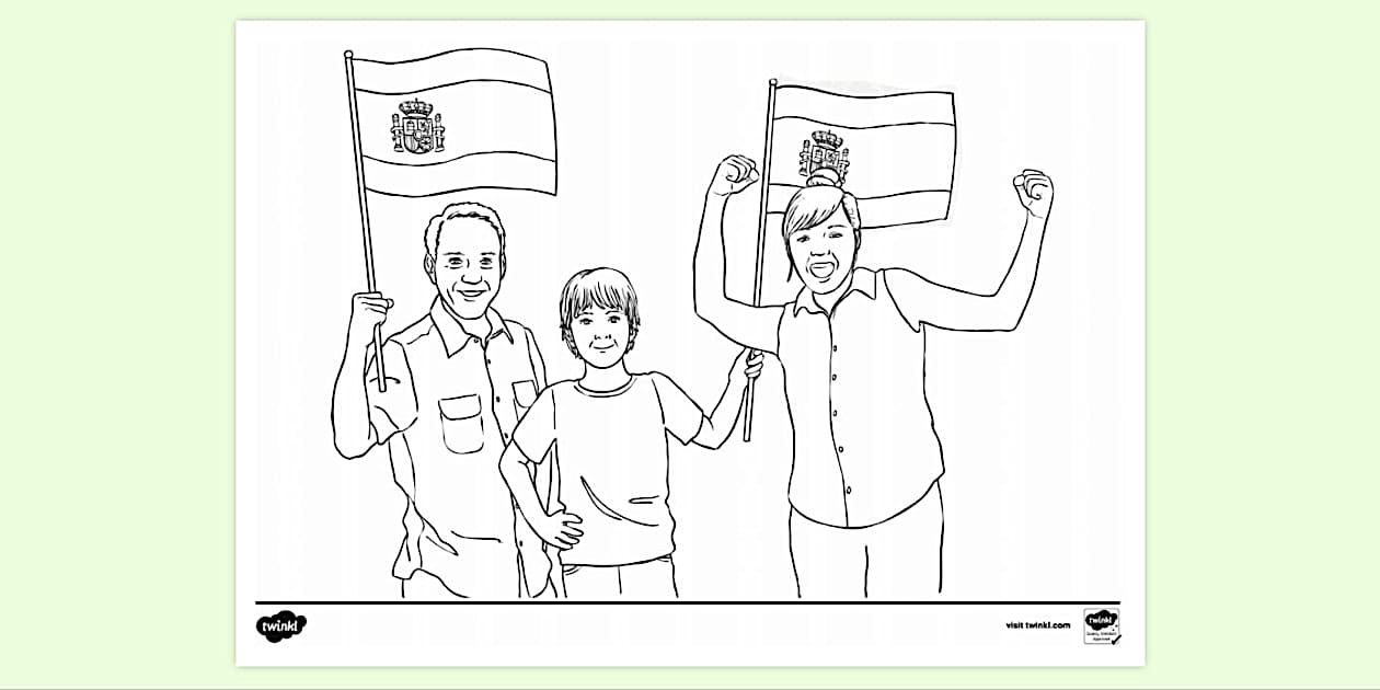 Printable Spain Colouring Page | Colouring Sheets