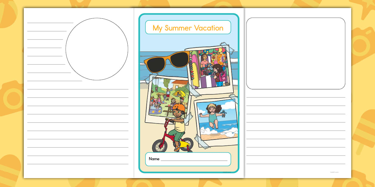 Summer Vacation Journal Writing Frame (teacher made)