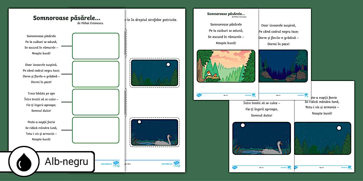 Somnoroase păsărele – Ascultă. Decupează. Lipește
