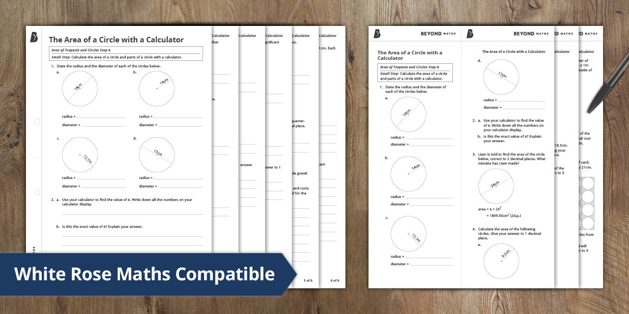 👉 The Area of a Circle with a Calculator - Twinkl