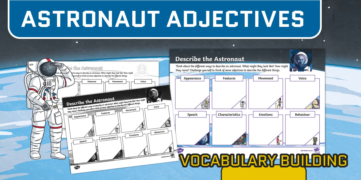 Astronaut Adjectives Worksheet