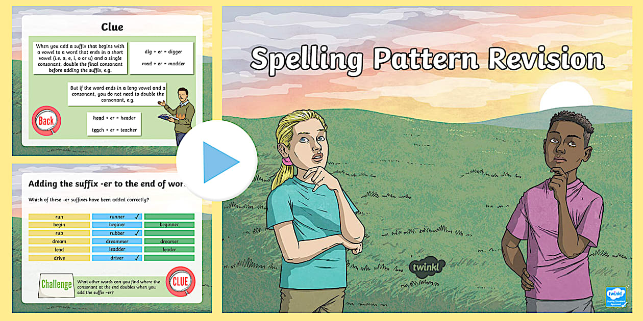Year 3 and 4 Spelling Pattern Revision PowerPoint - Twinkl
