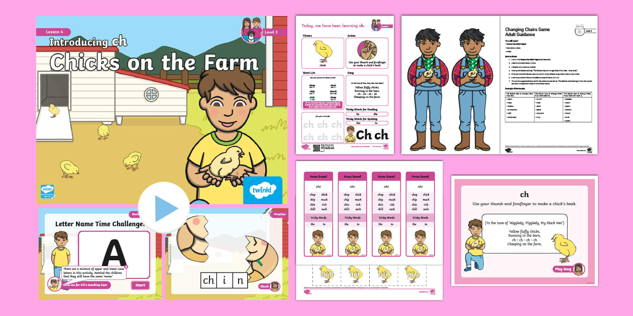 'ch' Phonics Lesson Pack - Level 3 Week 2 Lesson 4