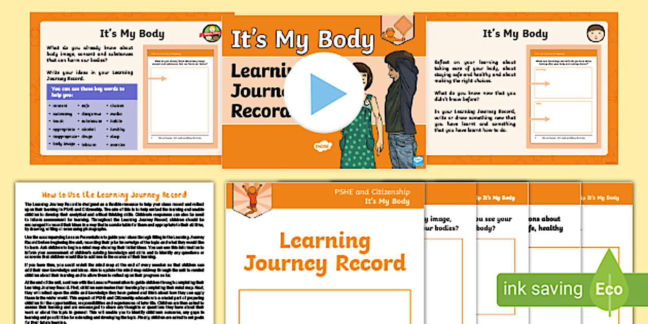 PSHE: UKS2 It's My Body - Learning Journey Record - Twinkl