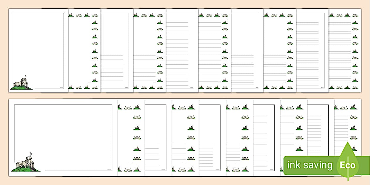 Medieval Castle Page Border | Page Borders | Twinkl - Twinkl