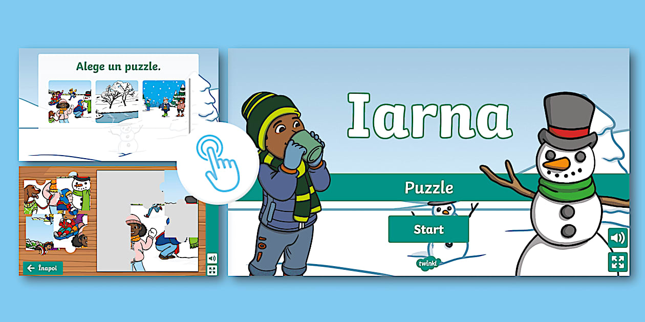 Iarna – Puzzle online (Teacher-Made) - Twinkl