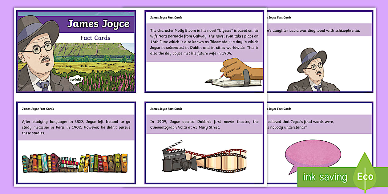 James Joyce Fact Cards (teacher made) - Twinkl