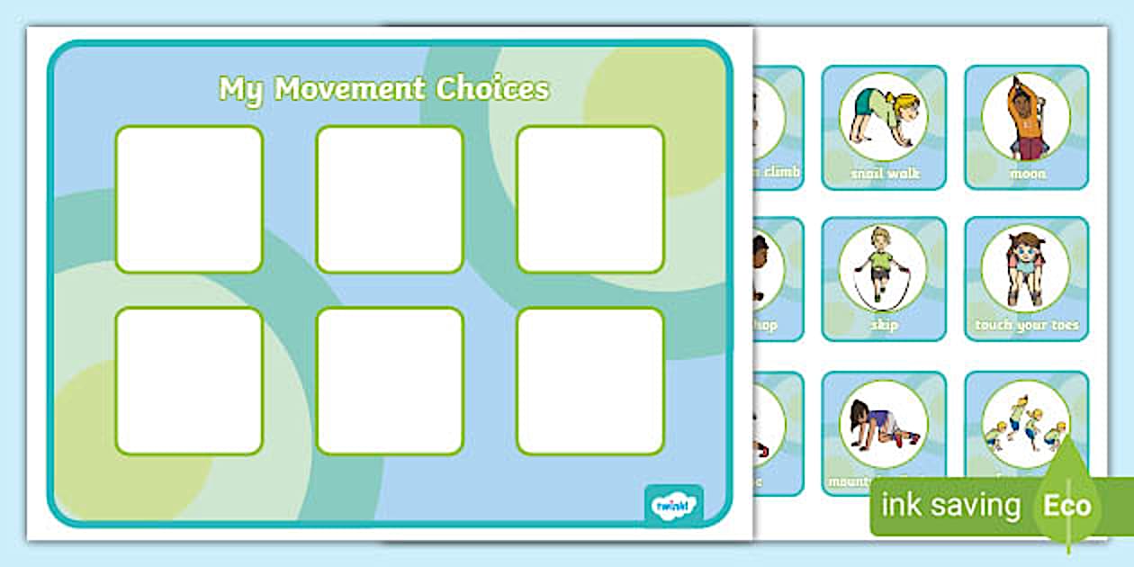 OT Sensory Movement Break Choice Board (teacher made)
