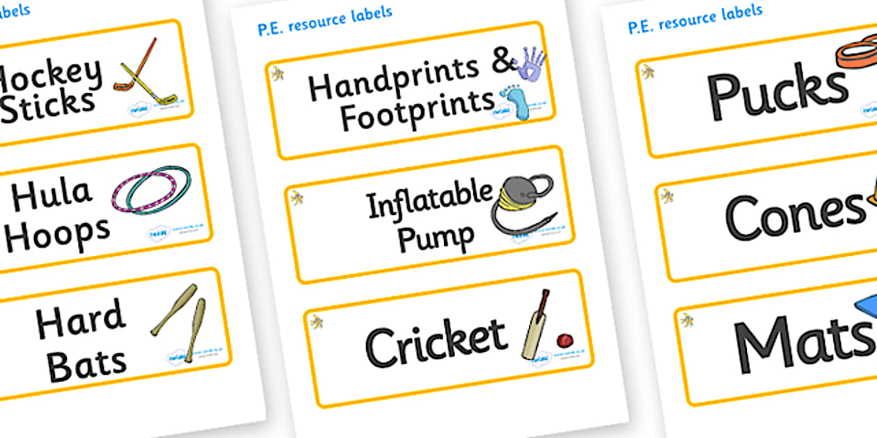 Angel Fish Themed Editable PE Resource Labels (teacher made)