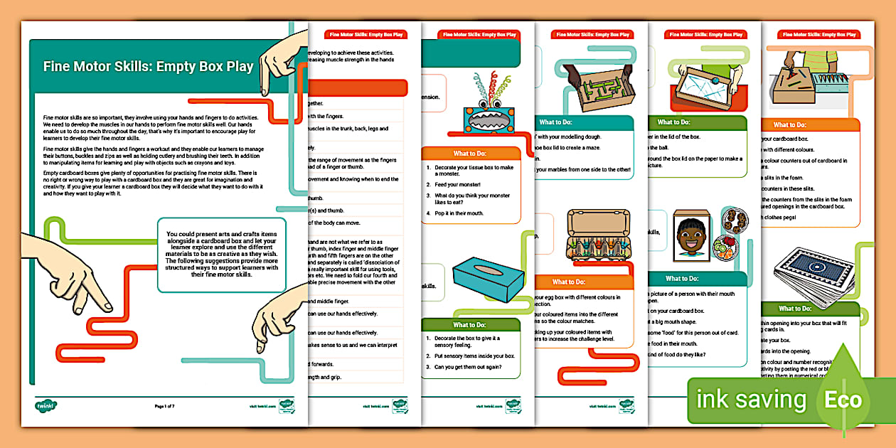 OT: Fine Motor Skills: Empty Box Play (teacher made)