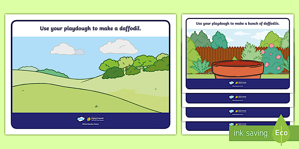 FREE! - Daffodil Day EYLF Playdough Mats - Twinkl