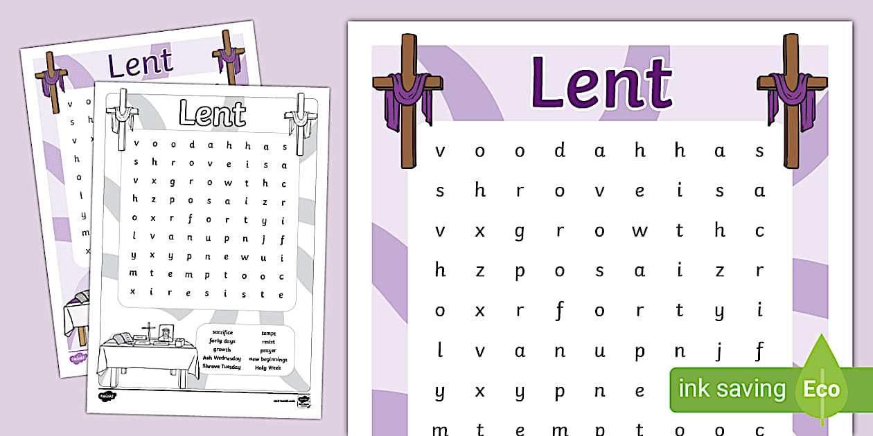 Lent Word Search (teacher made) - Twinkl