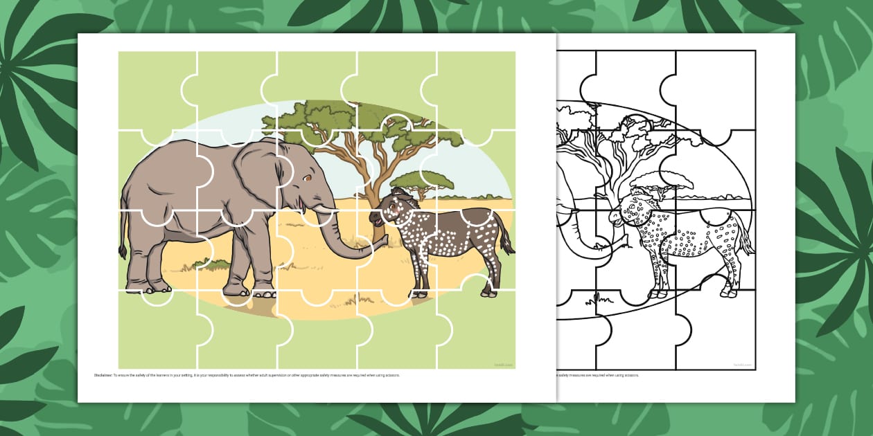 * NEW * Elephant Jigsaw Puzzle - Twinkl Jigsaw Puzzles