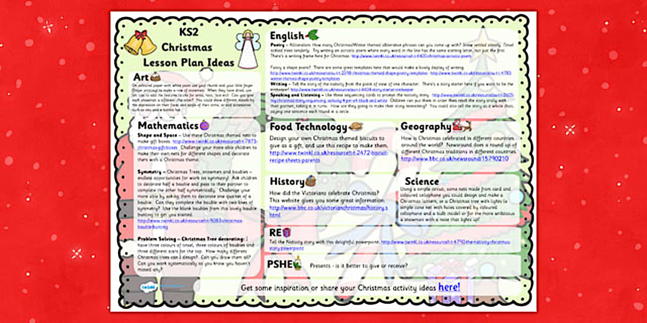 Christmas Lesson Plan PDF | KS2 Resources - Twinkl