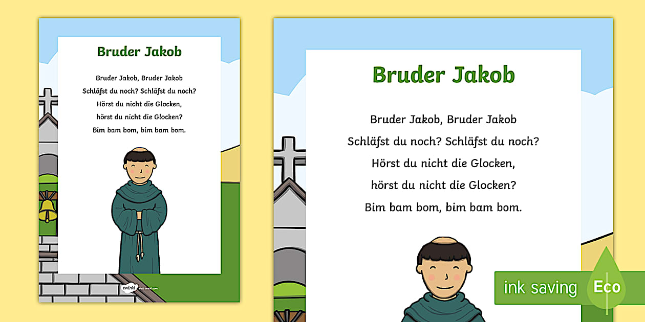 Bruder Jakob Song Lyrics - German (Teacher-Made) - Twinkl