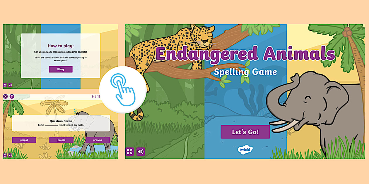 Endangered Animal Themed Spelling Activity - Twinkl Go!