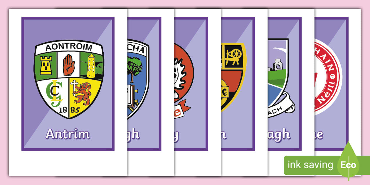Counties of Northern Ireland GAA Display Cards
