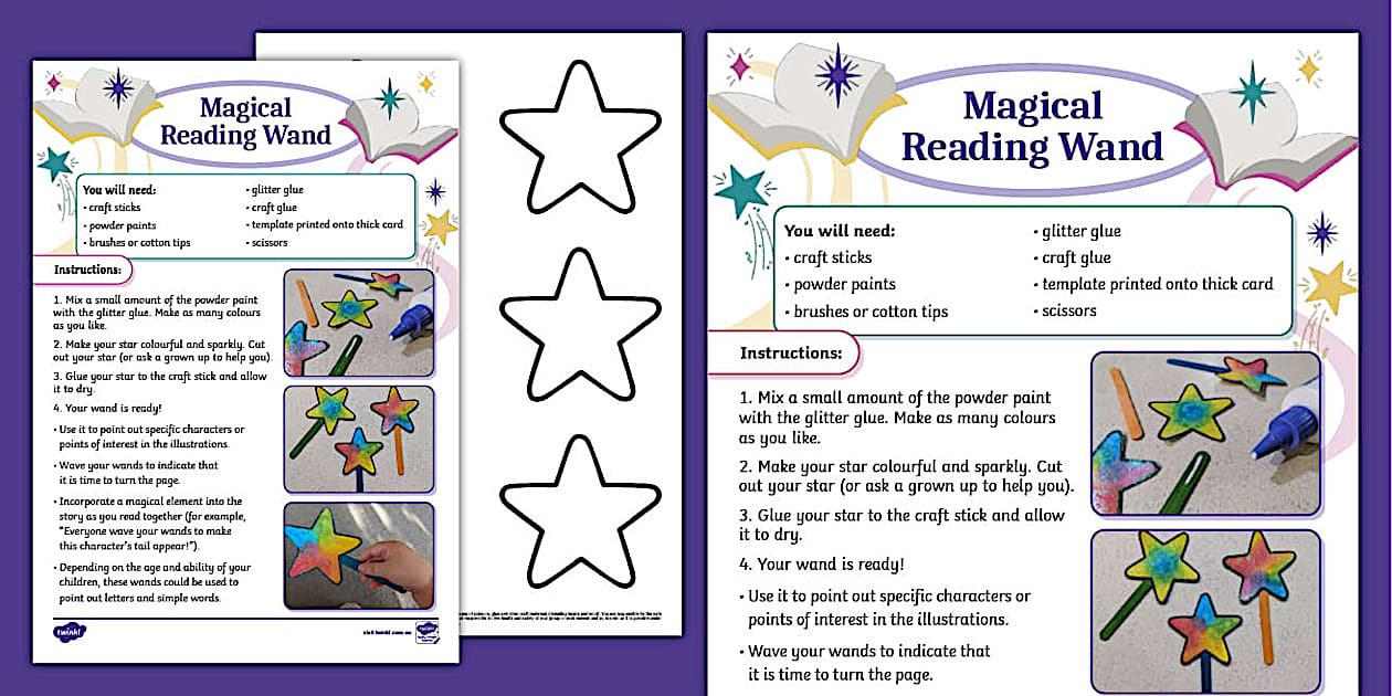 Magical Reading Wand (teacher made) - Twinkl