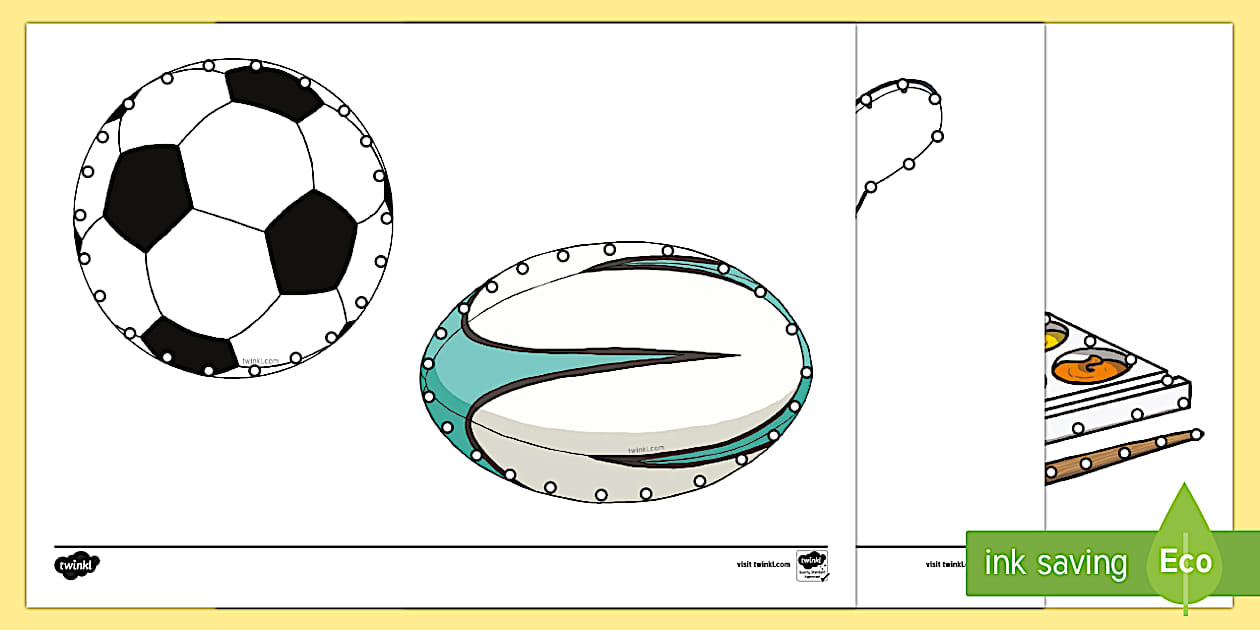 Hobbies Threading Cut-Outs (teacher made) - Twinkl
