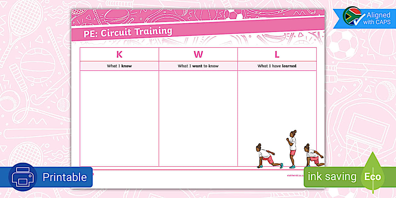 Grade 5 Physical Ed: Circuit Training Assessment KWL Grid