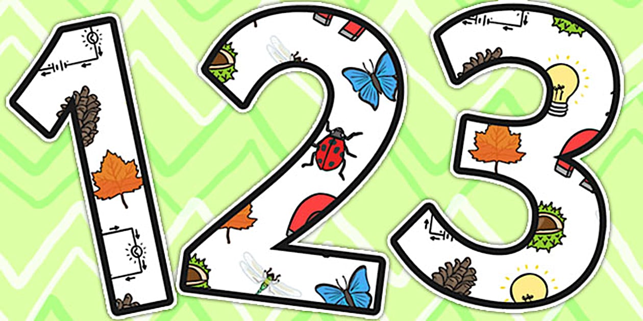 👉 Exploration Area Themed Display Numbers - Twinkl