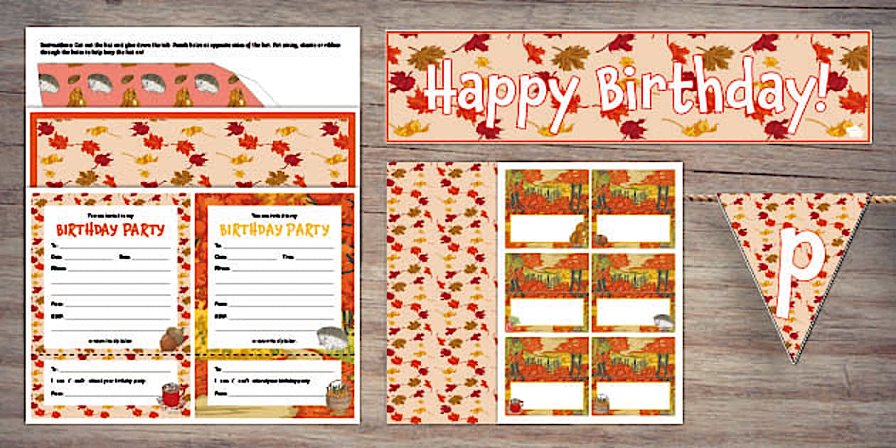 Autumn Birthday Party Pack | Twinkl Party (teacher made)