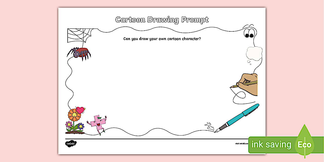 Cartoon Drawing Prompt (teacher made) - Twinkl
