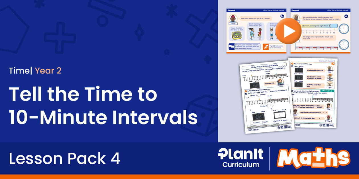 👉 Year 2 Maths: Tell the Time to 10-Minute Intervals