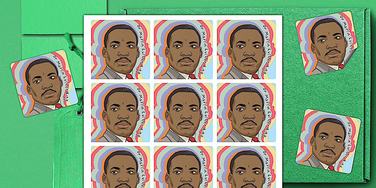 Black History - Dr Martin Luther King - Stickers - Twinkl