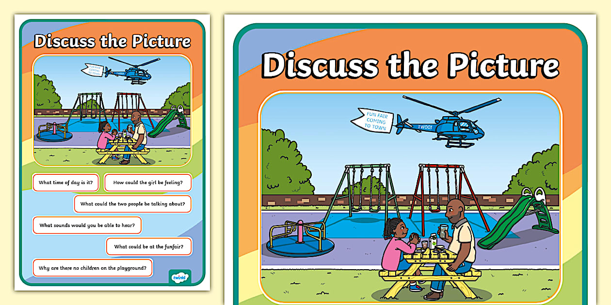 Discuss the Playground Scene Picture Prompt - Twinkl