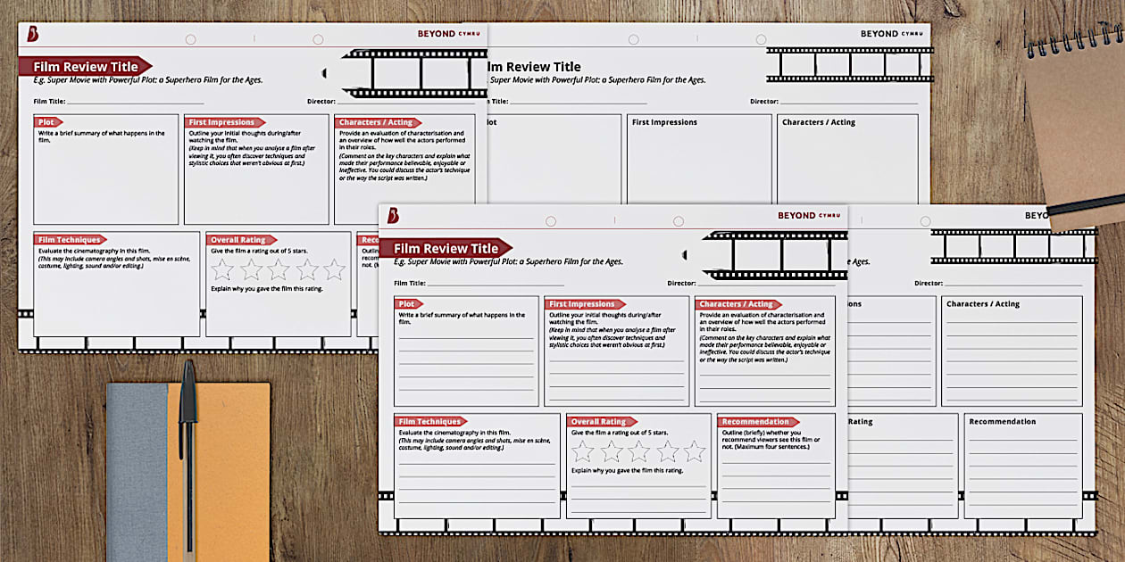 Write a Film Review Template (teacher made) - Twinkl