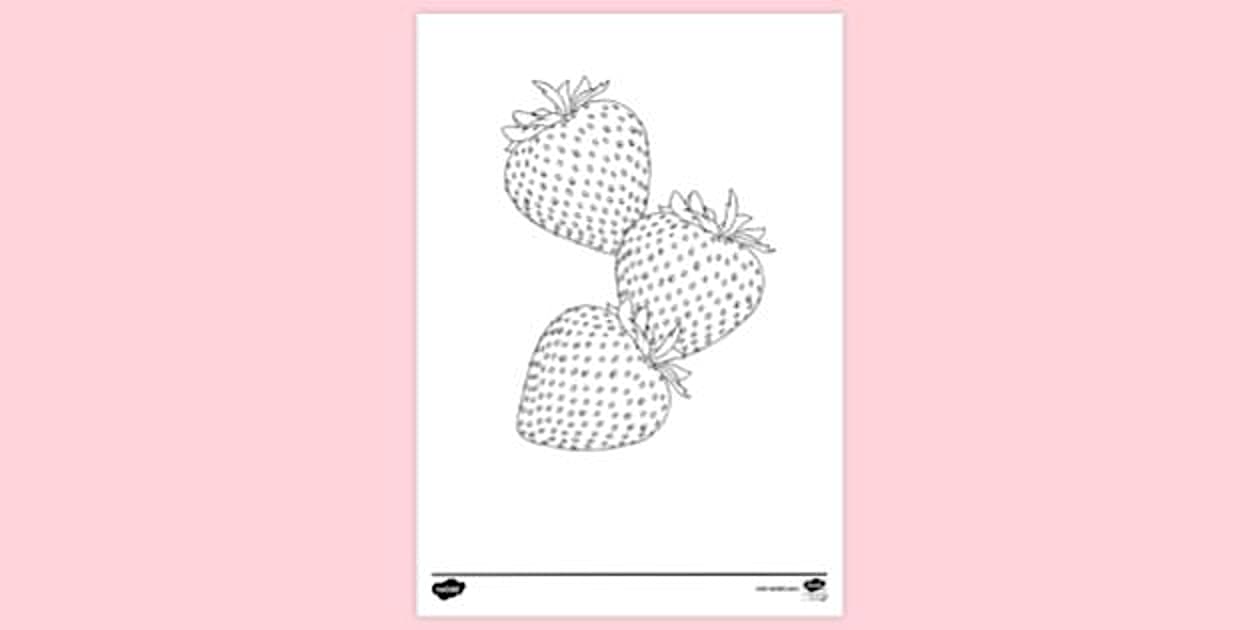 Strawberry Colouring Page | Colouring Sheets - Twinkl