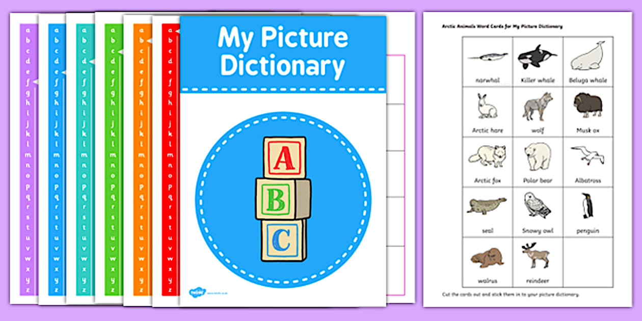 Arctic Animals Picture Dictionary and Word Cards - dictionary