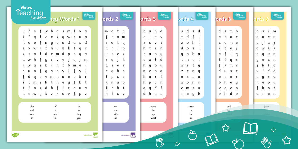 Wales Teaching Assistants: High Frequency Words Word Search Pack