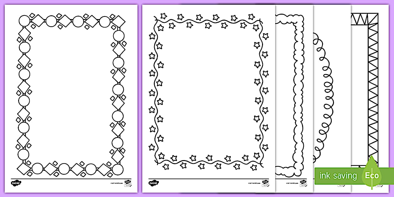👉 Blank Fancy Picture Frames - Primary Resources - Twinkl