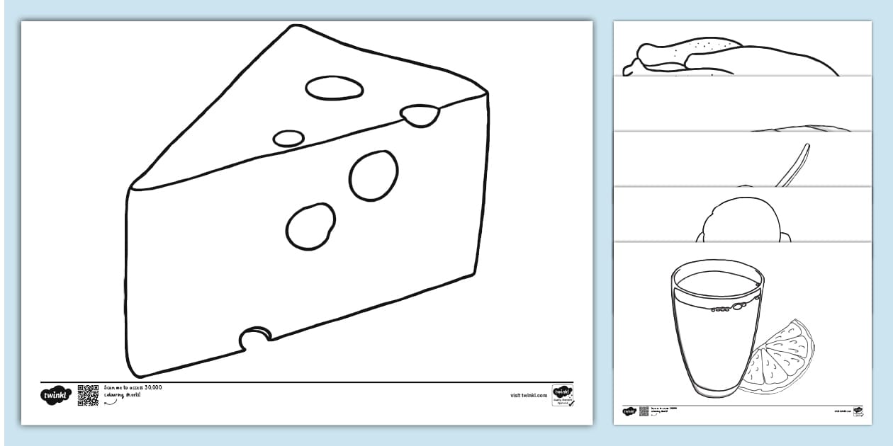 French Food Colouring Pages