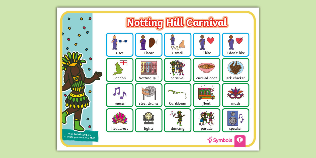 Twinkl Symbols: Carnival Word Mat (teacher made) - Twinkl