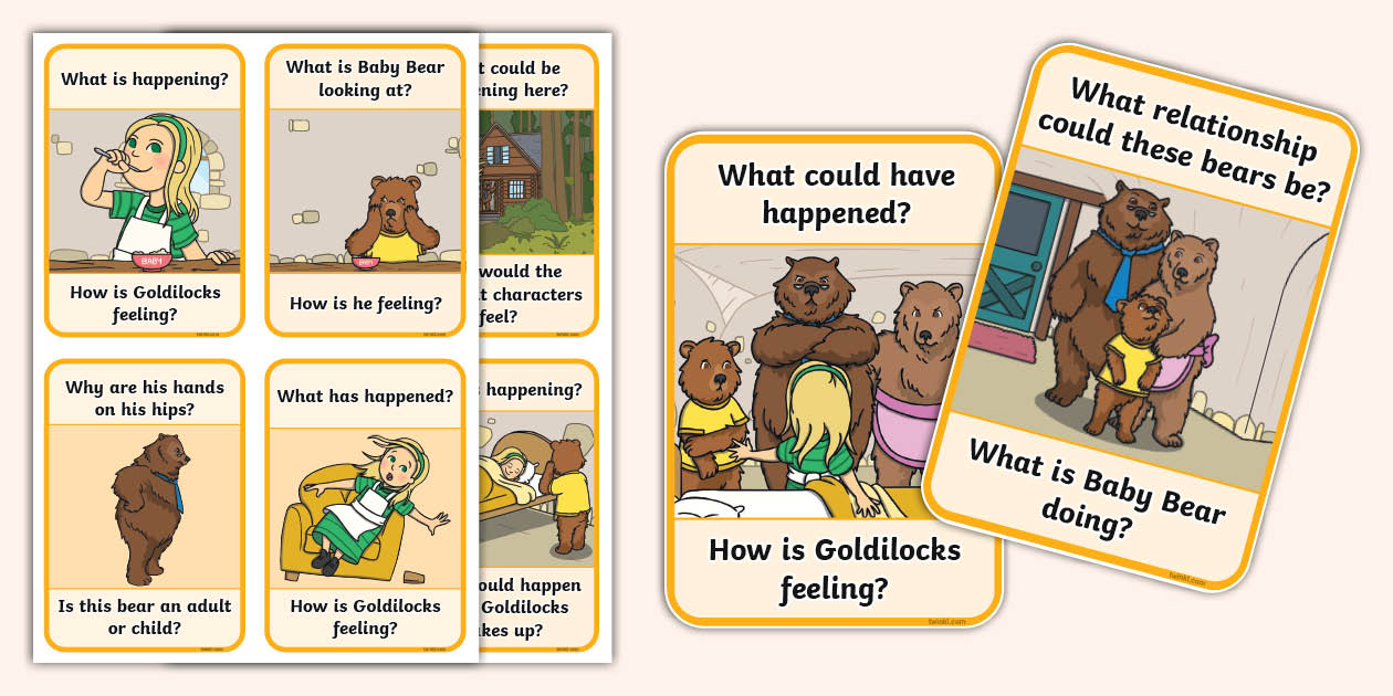 Goldilocks and the Three Bears Inference Cards - Twinkl