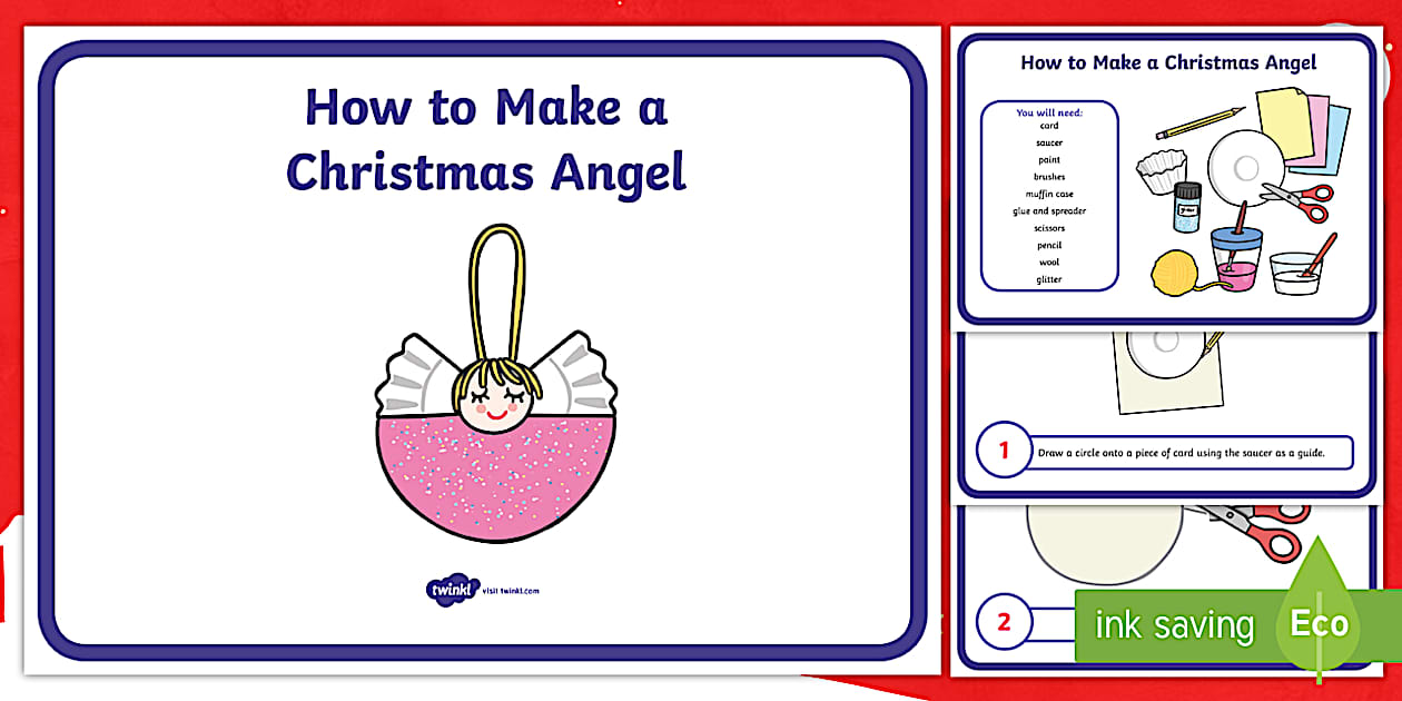 How to Make a Christmas Angel Craft Instructions | Twinkl