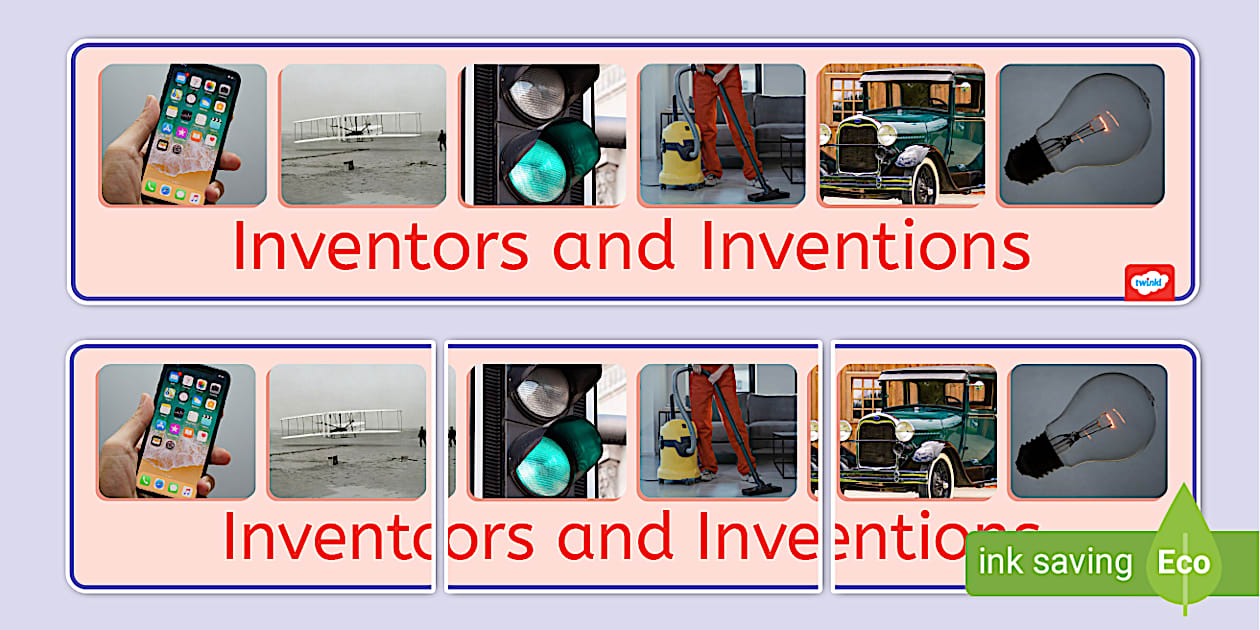 Inventors and Inventions Photo Display Banner (teacher made)