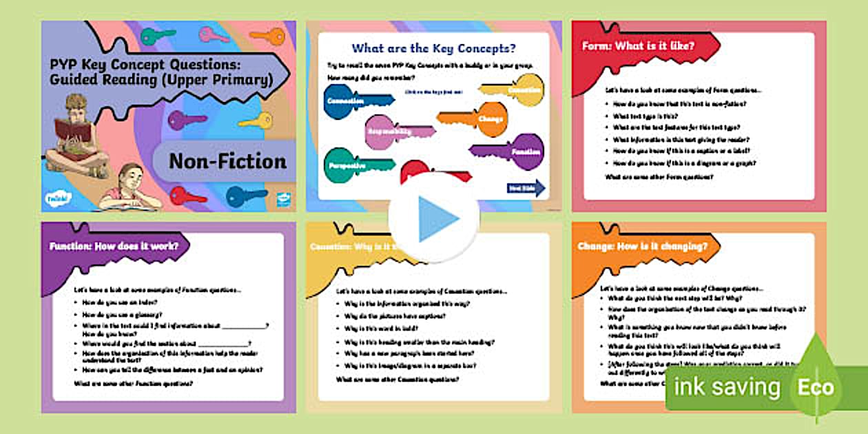 Upper Primary PYP Concept Questions: Reading non-fiction PPT